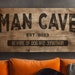 Personalized Man Cave Sign, Canvas Decor for Men, Bar Signage for ...