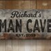 Personalized Man Cave Sign, Canvas Decor for Men, Bar Signage for ...