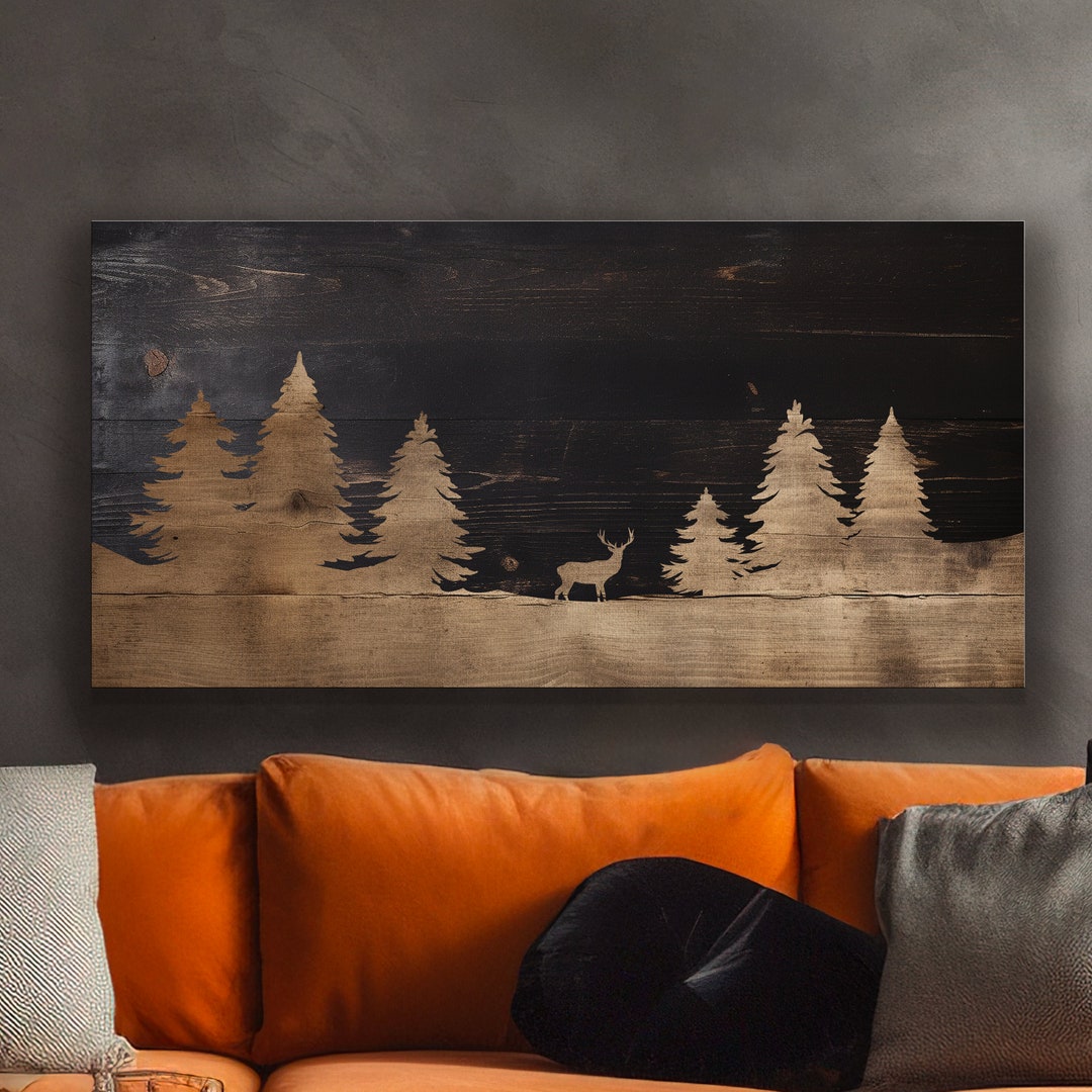 Mountain Lodge Sign Cabin Decor Rustic Farmhouse Vintage Holiday Canvas ...