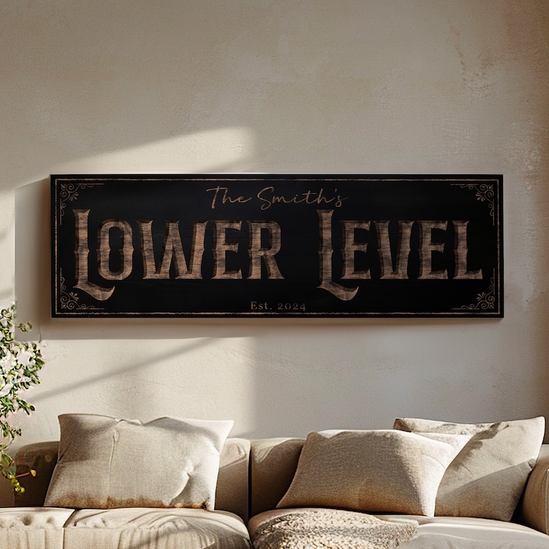 Lower Level Sign - Etsy