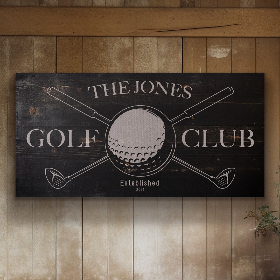 Golf Club Sign, Man Cave Sign Personalized Golf Gifts, Custom Golf Team ...