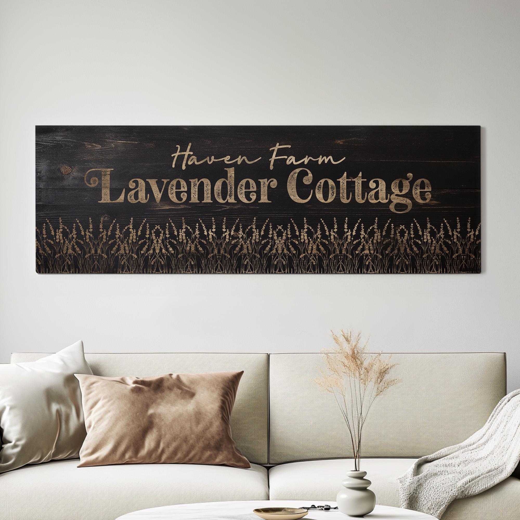 Lavender Cottage Sign Personalized Panoramic Personalized Farm, Vintage ...