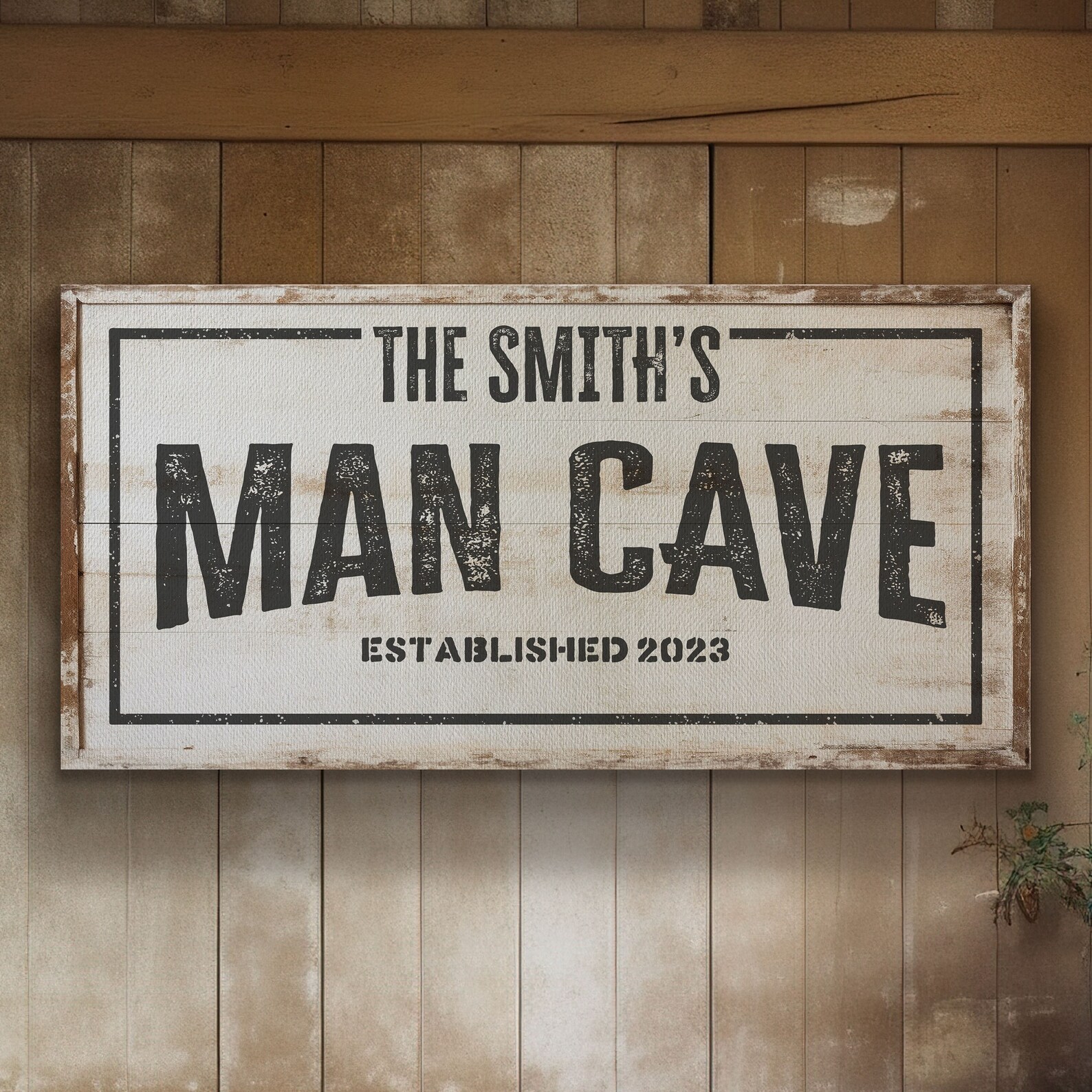 Personalized Man Cave Sign, Canvas Decor for Men, Bar Signage for ...