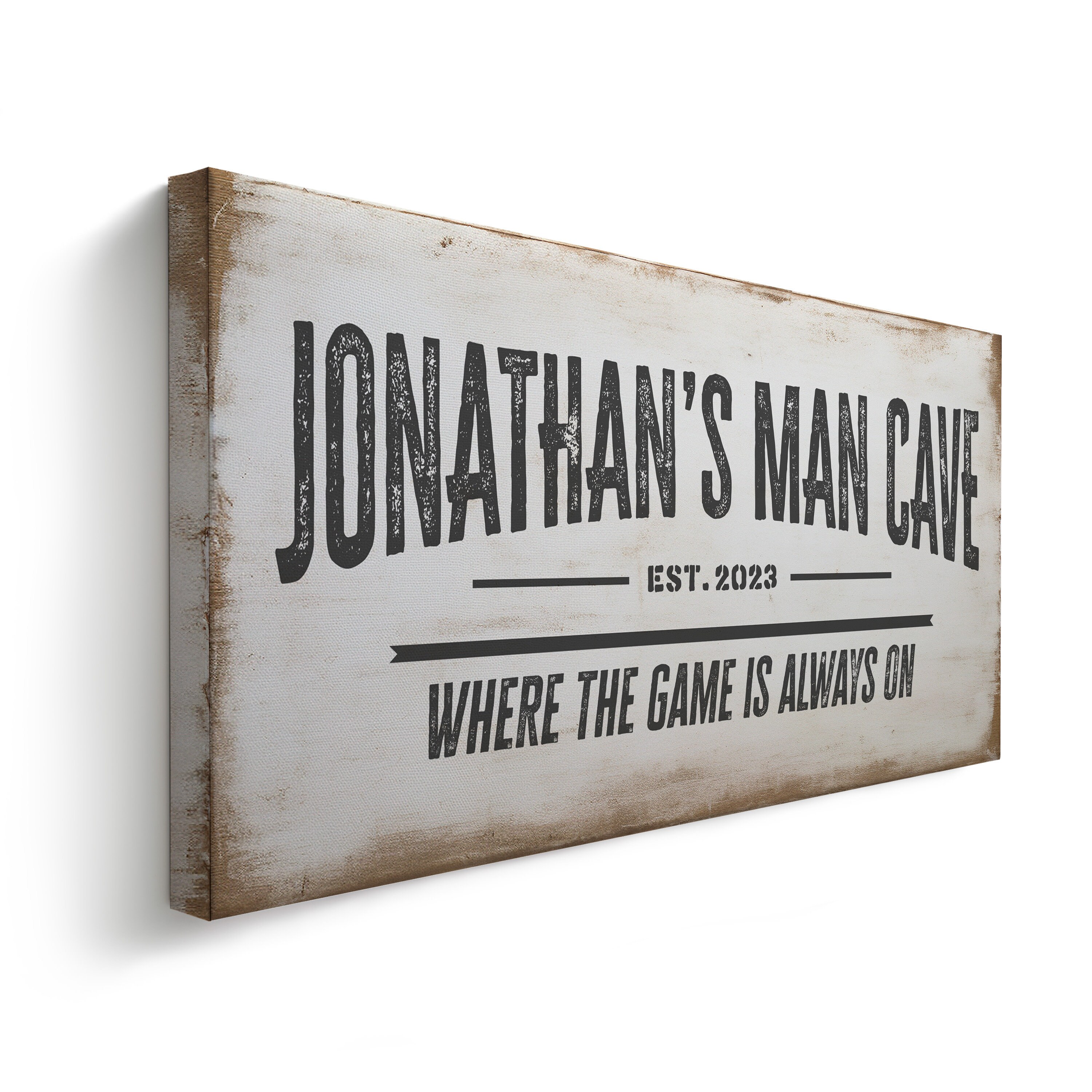 Personalized Man Cave Sign, Canvas Decor for Men, Bar Signage for ...