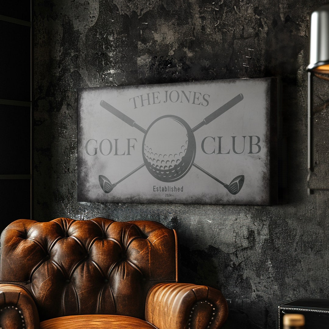 Golf Club Sign, Man Cave Sign Personalized Golf Gifts, Custom Golf Team ...