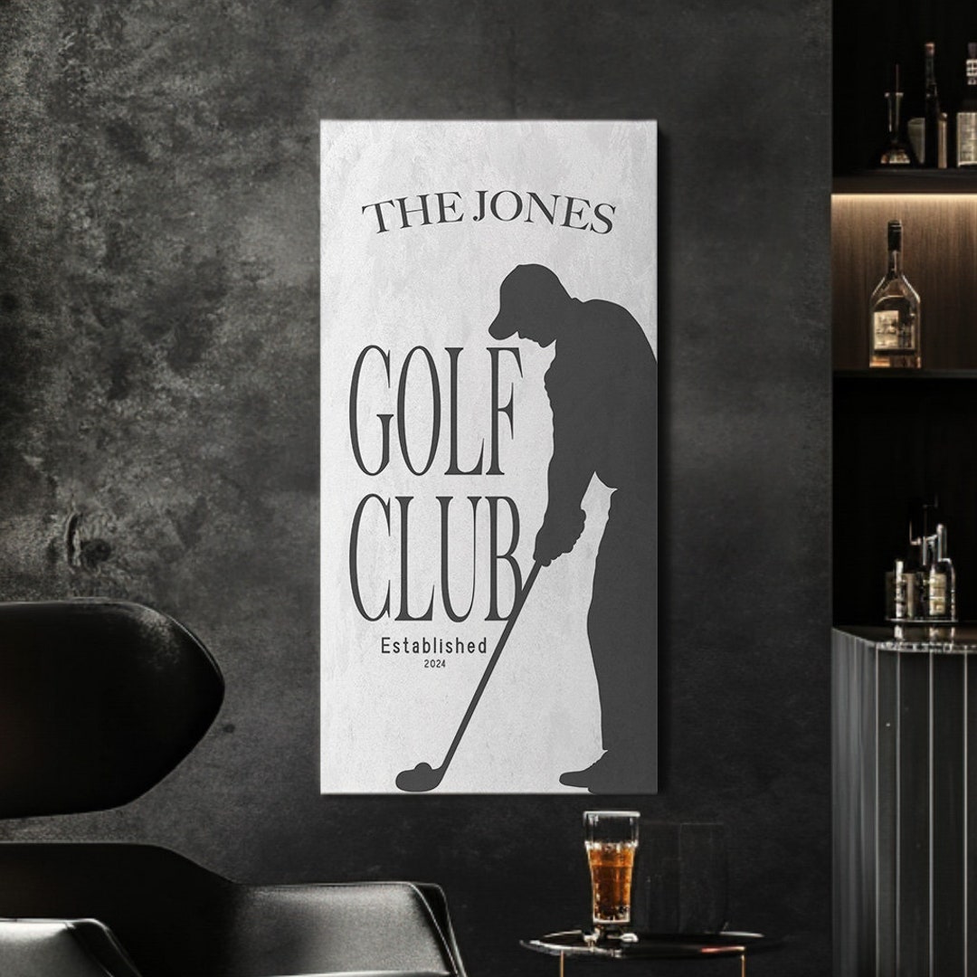 Golf Club Sign, Man Cave Sign Personalized Golf Gifts, Custom Golf Team ...