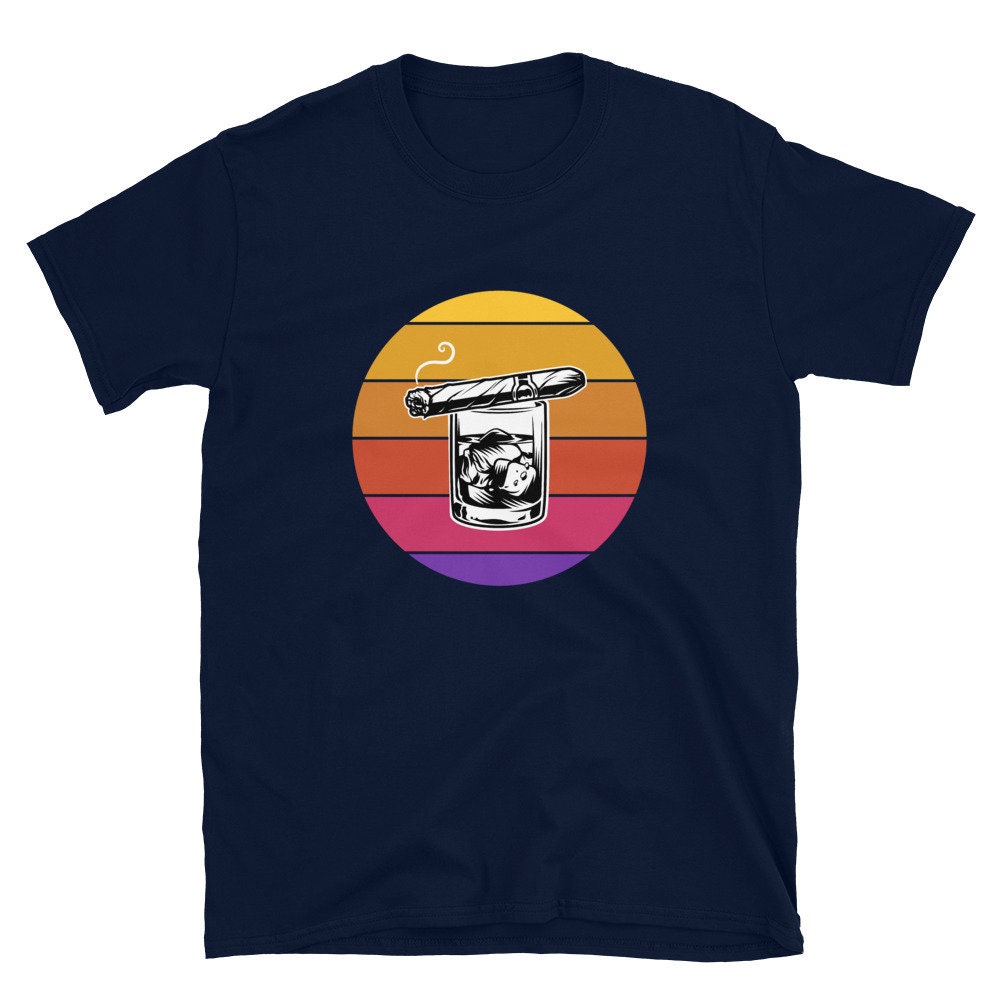 Retro Cigars Shirt Cigars and Bourbon Smoker Shirt Cigar - Etsy