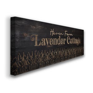 Lavender Cottage Sign Personalized Panoramic Personalized Farm, Vintage ...