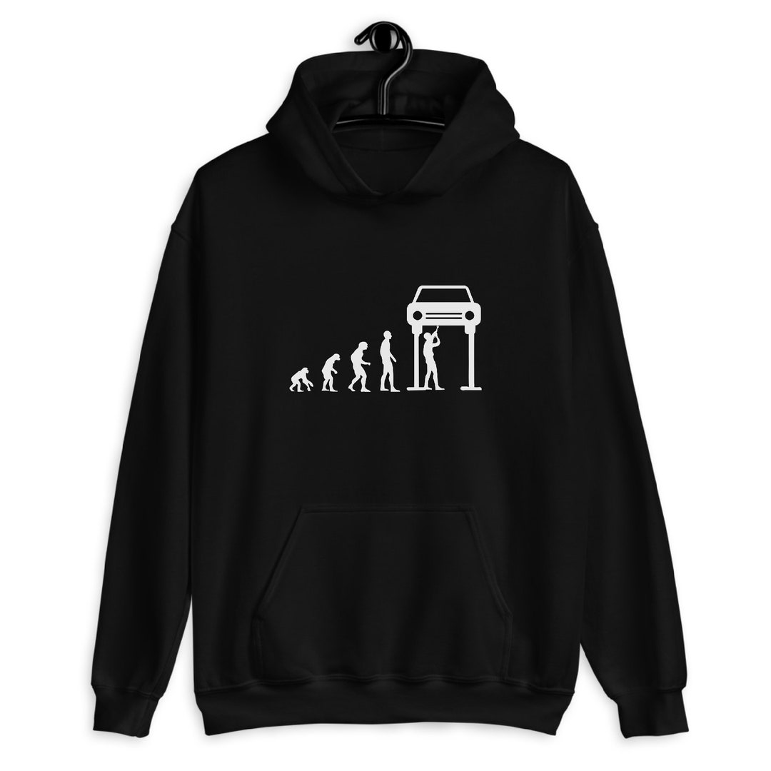 Car Mechanic Evolution Pullover Hoodie - Etsy