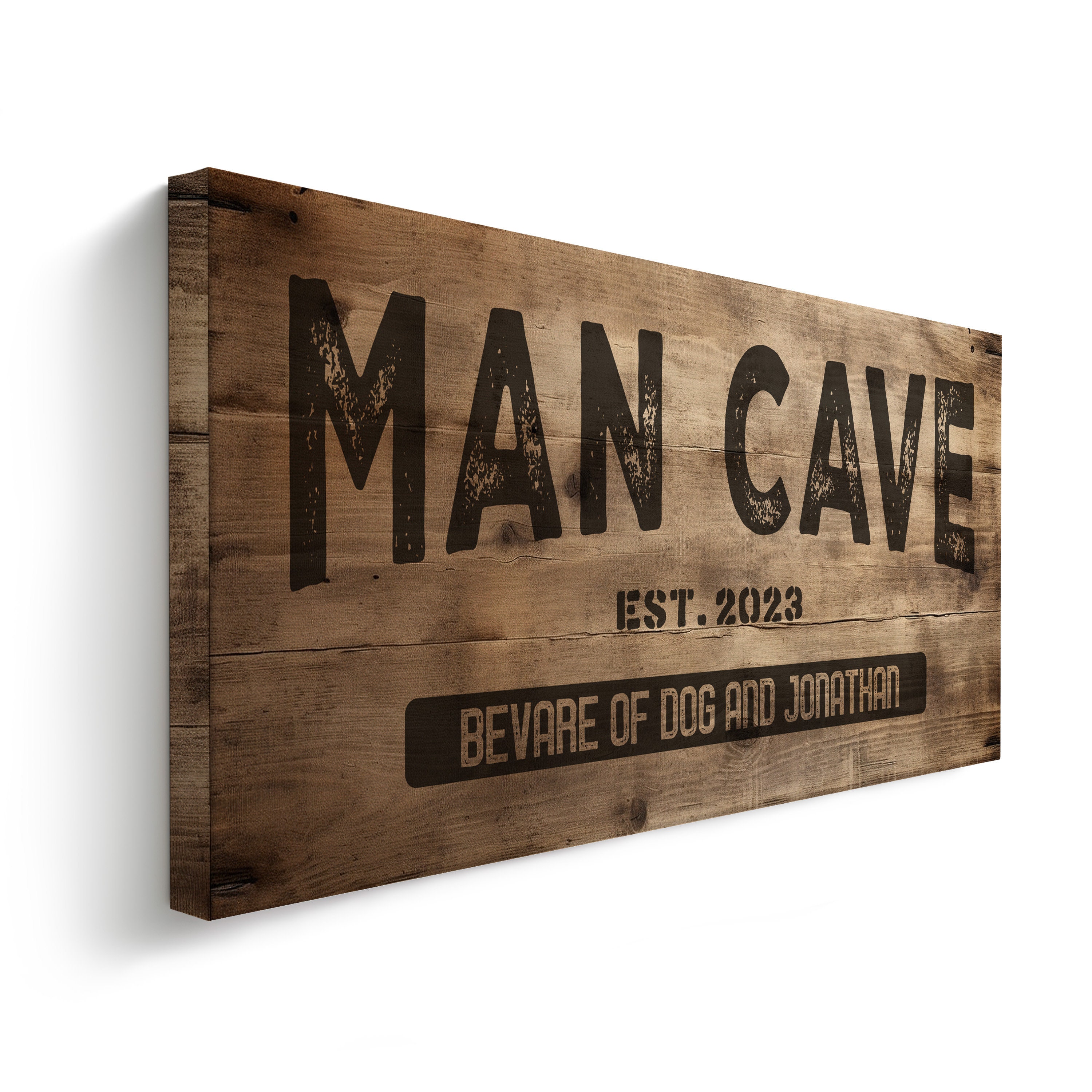 Personalized Man Cave Sign, Canvas Decor for Men, Bar Signage for ...