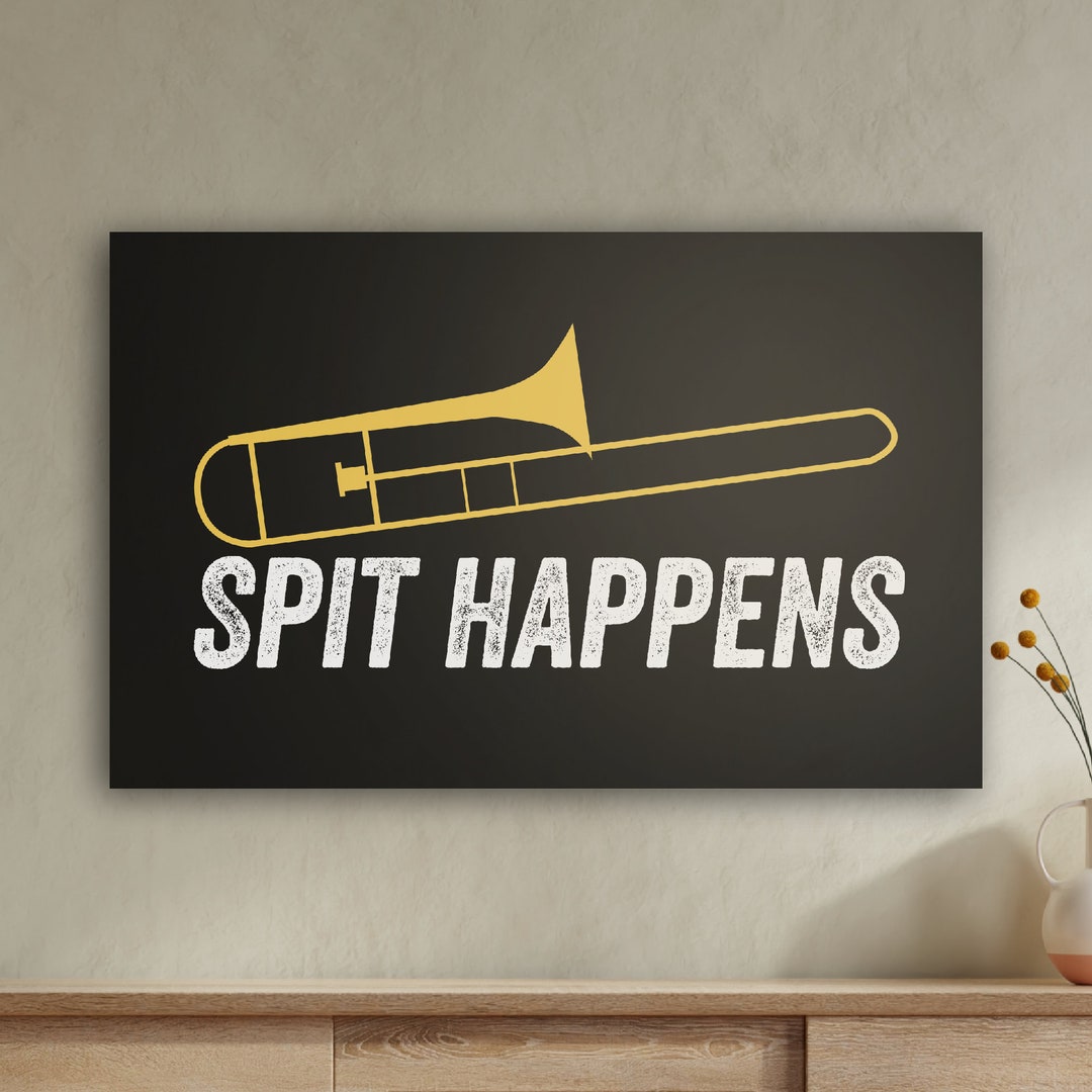 Spit Happens Trombone Metal Wall Art With Magneting Hanger - Etsy