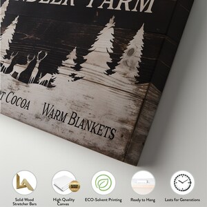 Reindeer Farm Sign Personalized Christmas Rustic Farmhouse Vintage ...