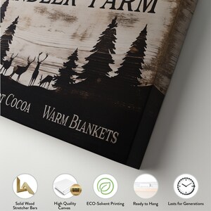 Reindeer Farm Sign Personalized Christmas Rustic Farmhouse Vintage ...