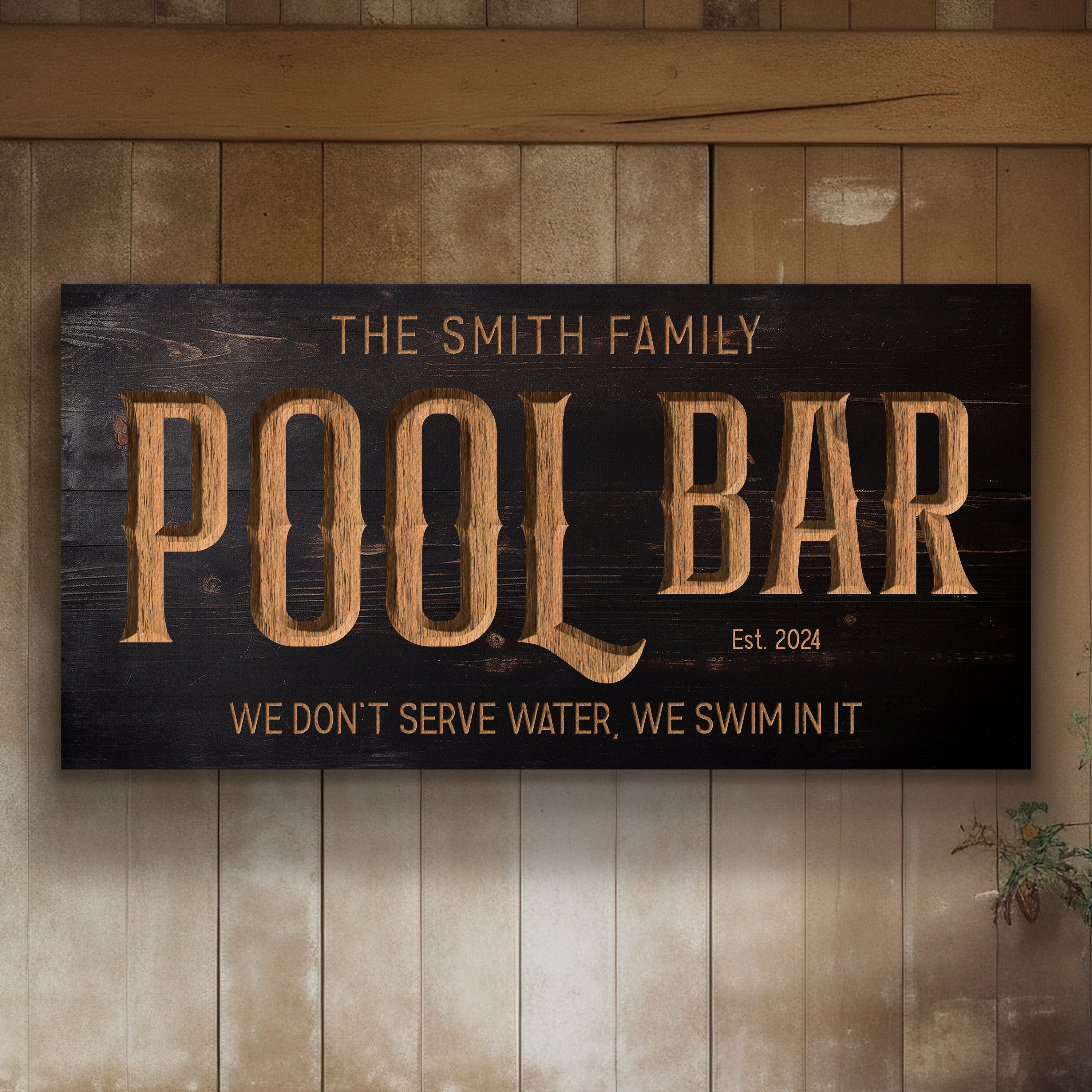 Custom Poolside Sign, Pool Bar Personalized Pool Bar Gifts, Patio Decor ...