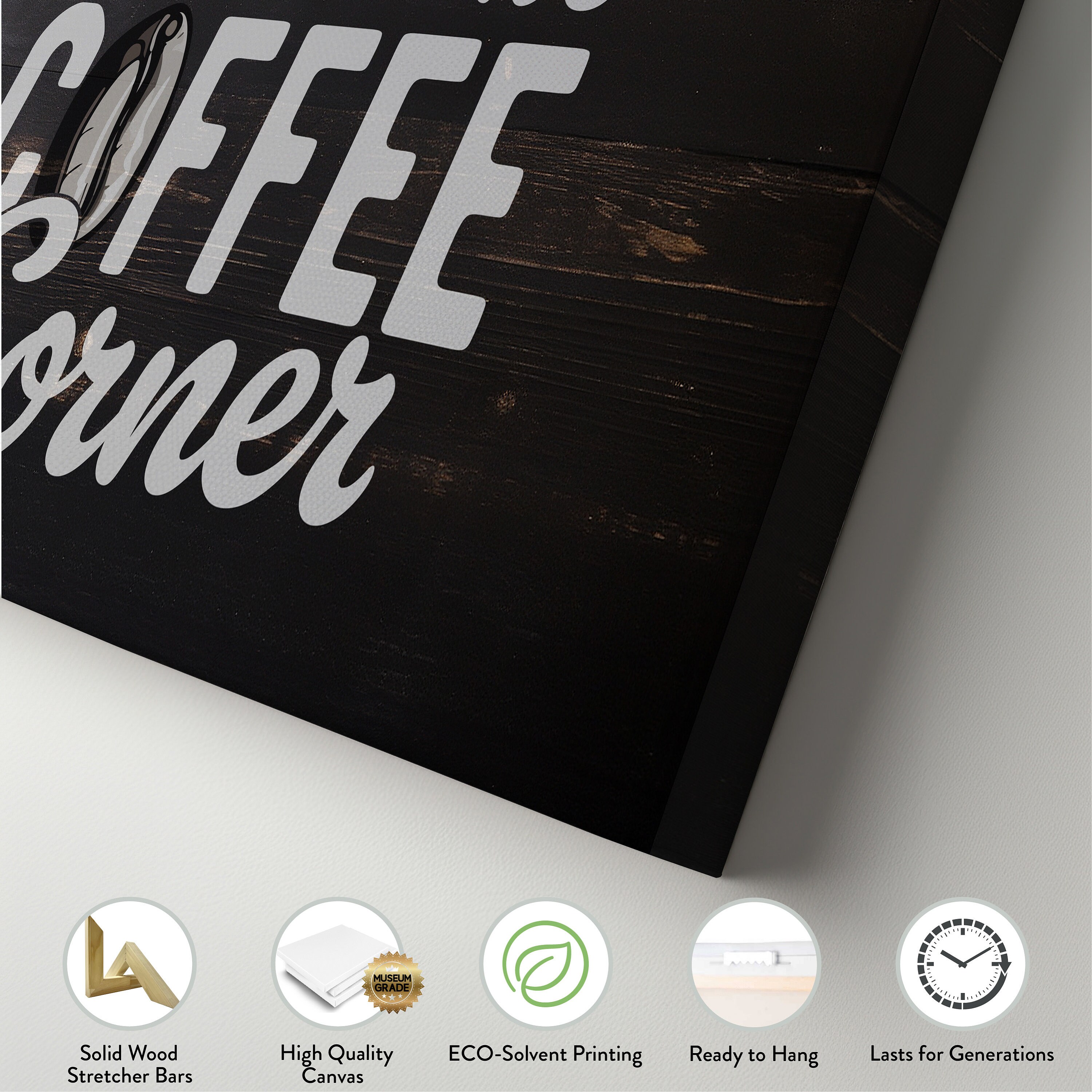 Coffee Bar Sign Rustic Coffee Station Bar Wall Art, Personalized Family ...
