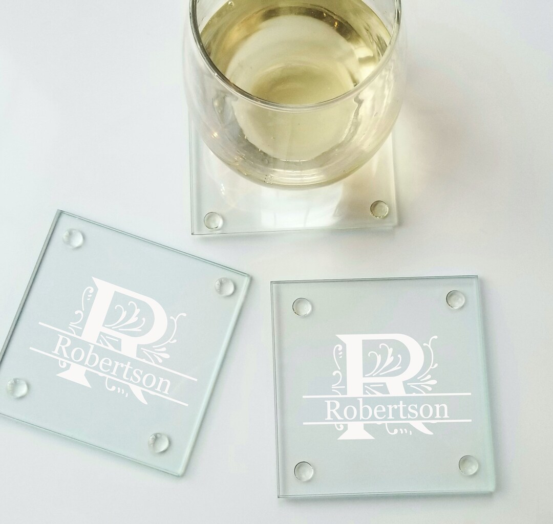 Personalized Glass Coasters, Custom Coaster Set, Real Estate Closing ...