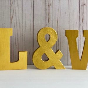 Gold Letters Gold Letter Wall Decor Gold Decorations Gold | Etsy