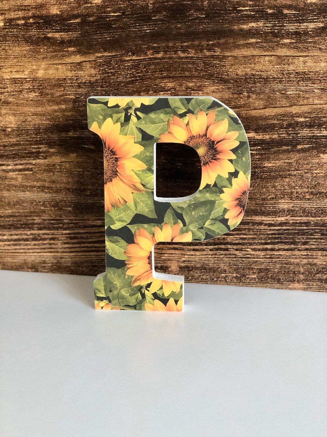 Sunflower Letter Decor, 7 3/4 Inch Standing Letter, Sunflower Home ...