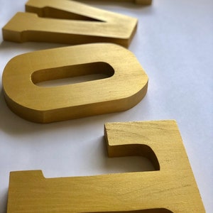 Gold Letters Gold Letter Wall Decor Gold Decorations Gold | Etsy