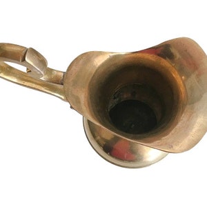 Vintage MCM Solid Brass Medium Size Pitcher Home Decor Shelf Display ...