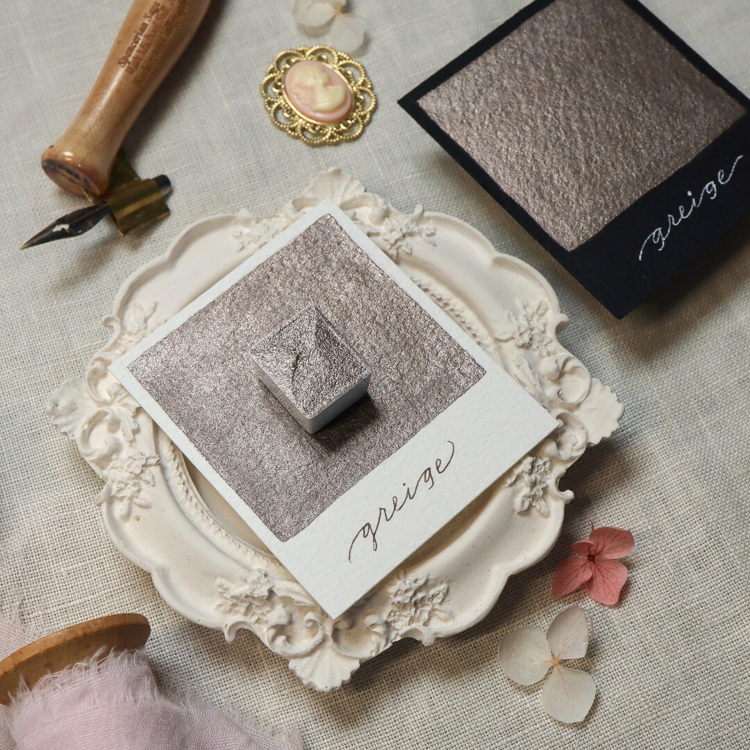 Greige (NEW Color) - SHIMMER Color Calligraphy Solid Ink - Single Half ...