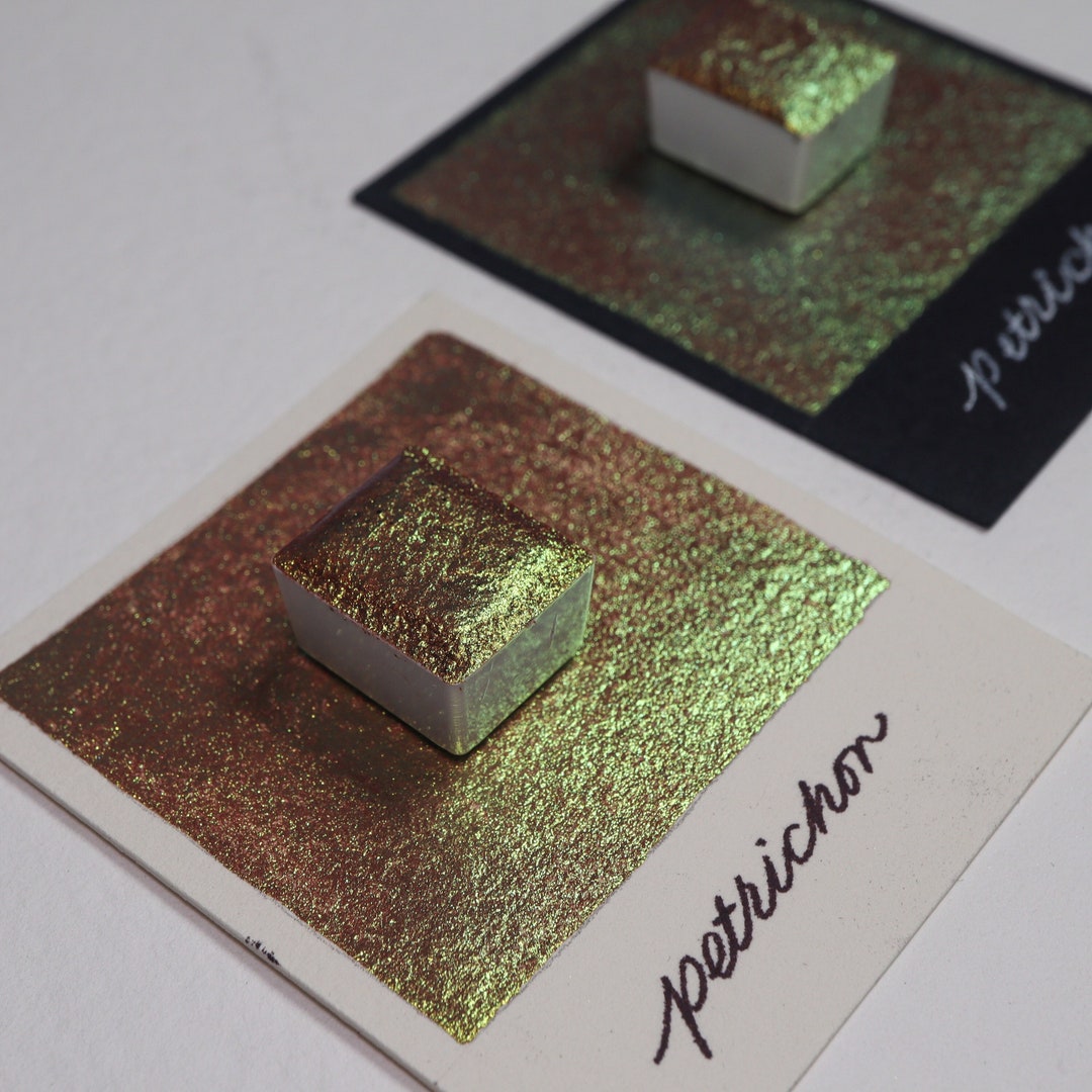 Petrichor - SHIMMER Color Calligraphy Solid Ink - Single Half Pan of ...