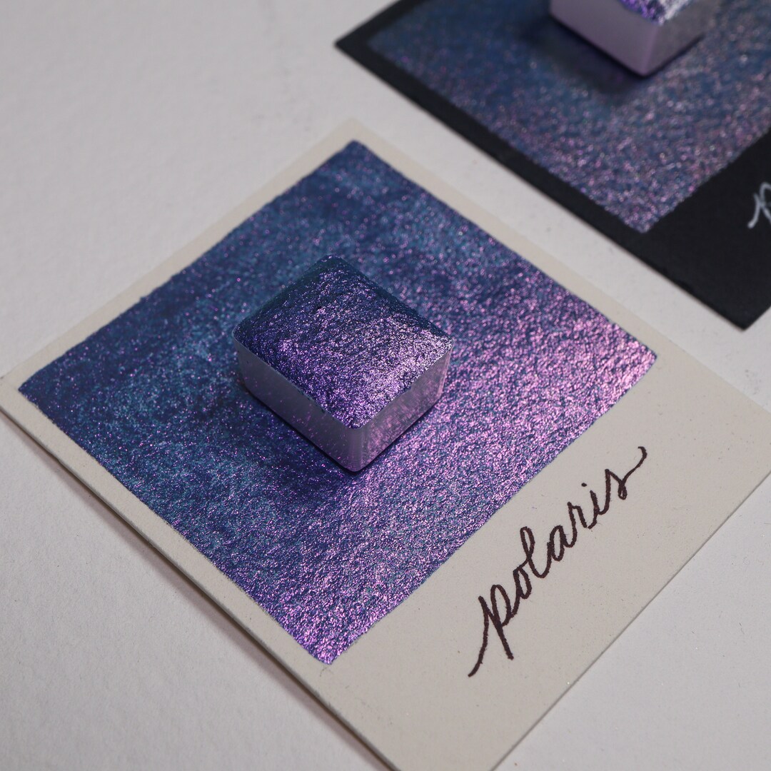 Polaris - SHIMMER Color Calligraphy Solid Ink - Single Half Pan of ...