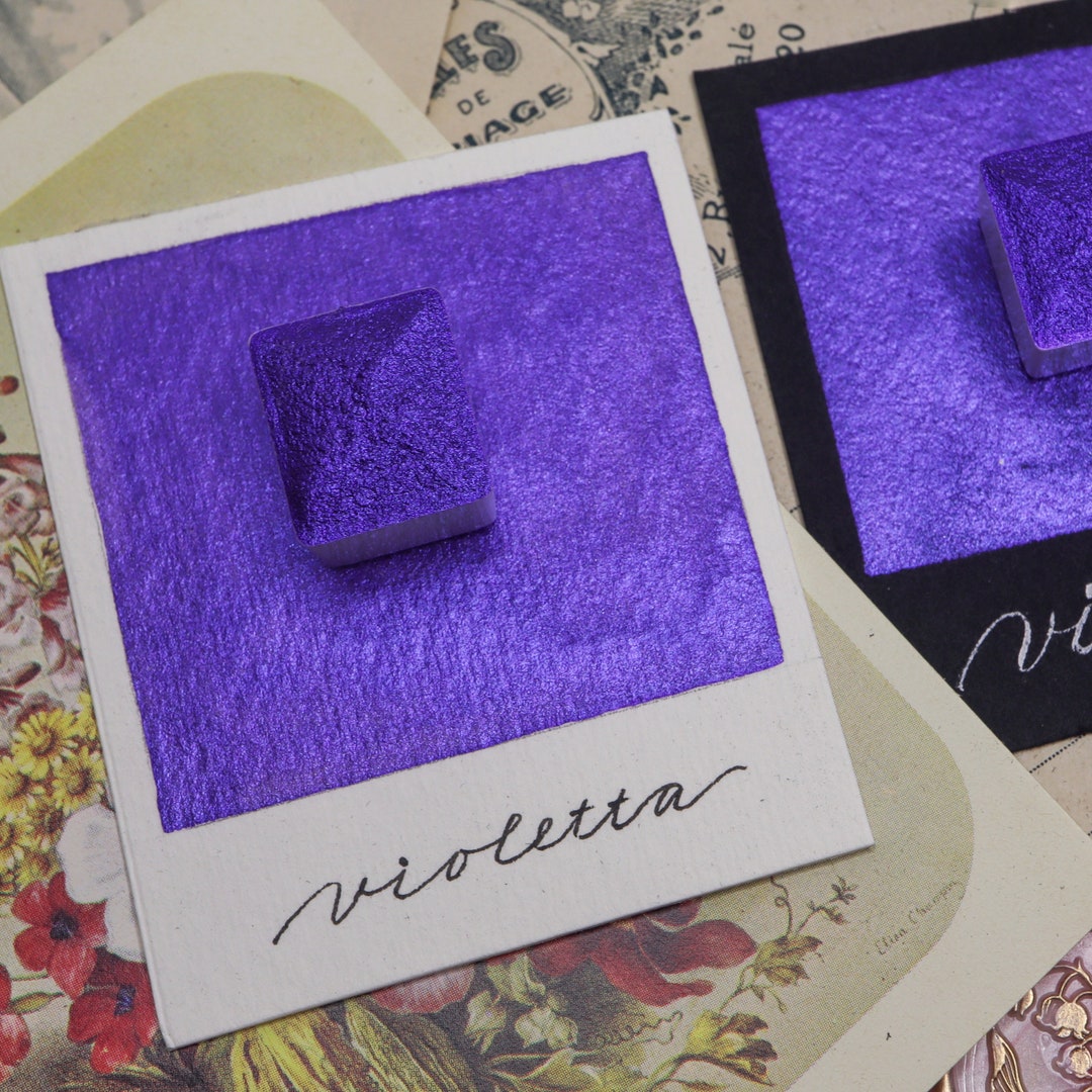 Violetta SHIMMER Color Calligraphy Solid Ink Single Half Pan of ...