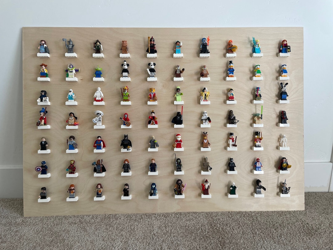 Brick Minifigure Wall Display, 70 Minifigures - Etsy