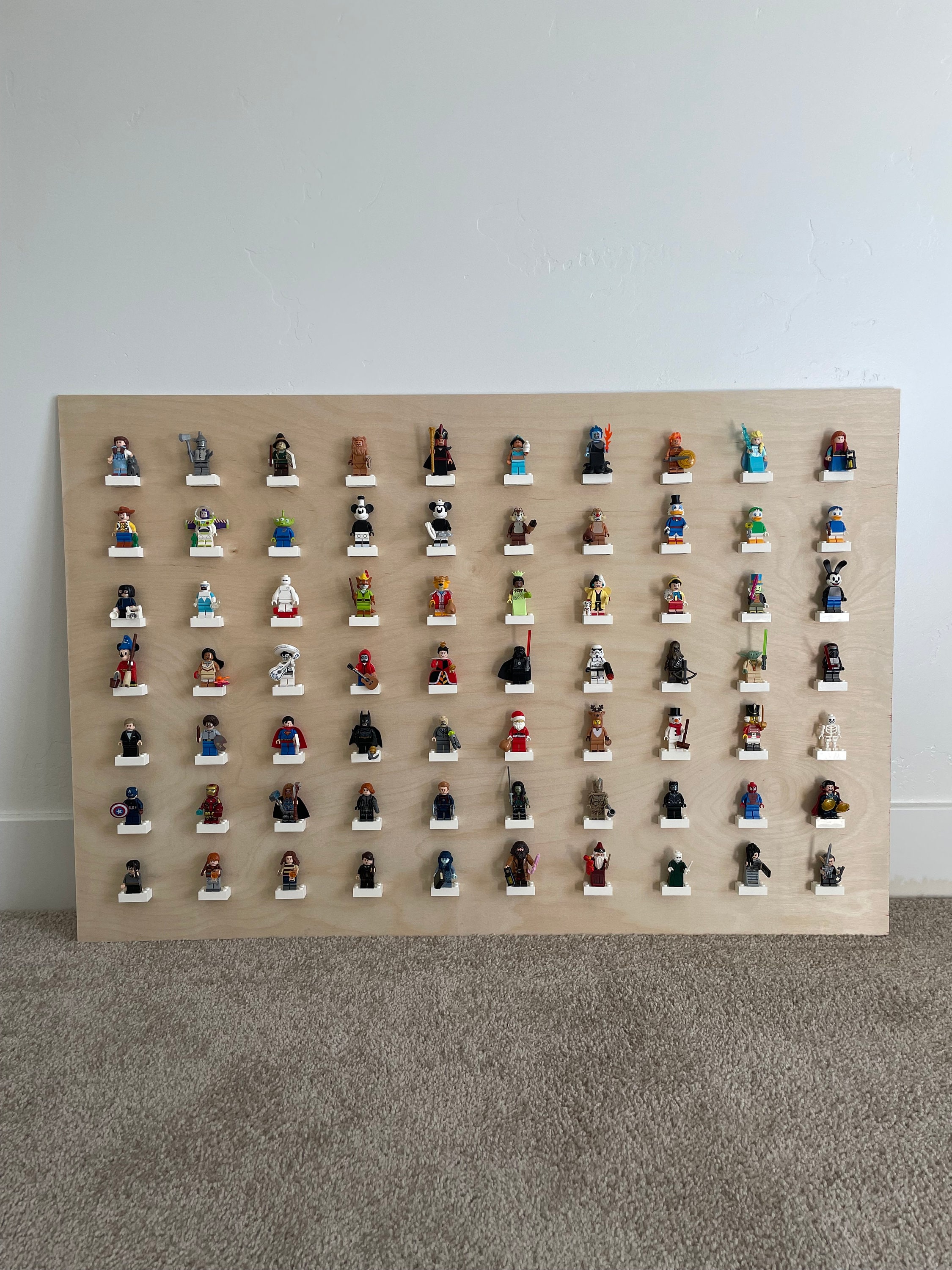 Brick Minifigure Wall Display, 70 Minifigures - Etsy
