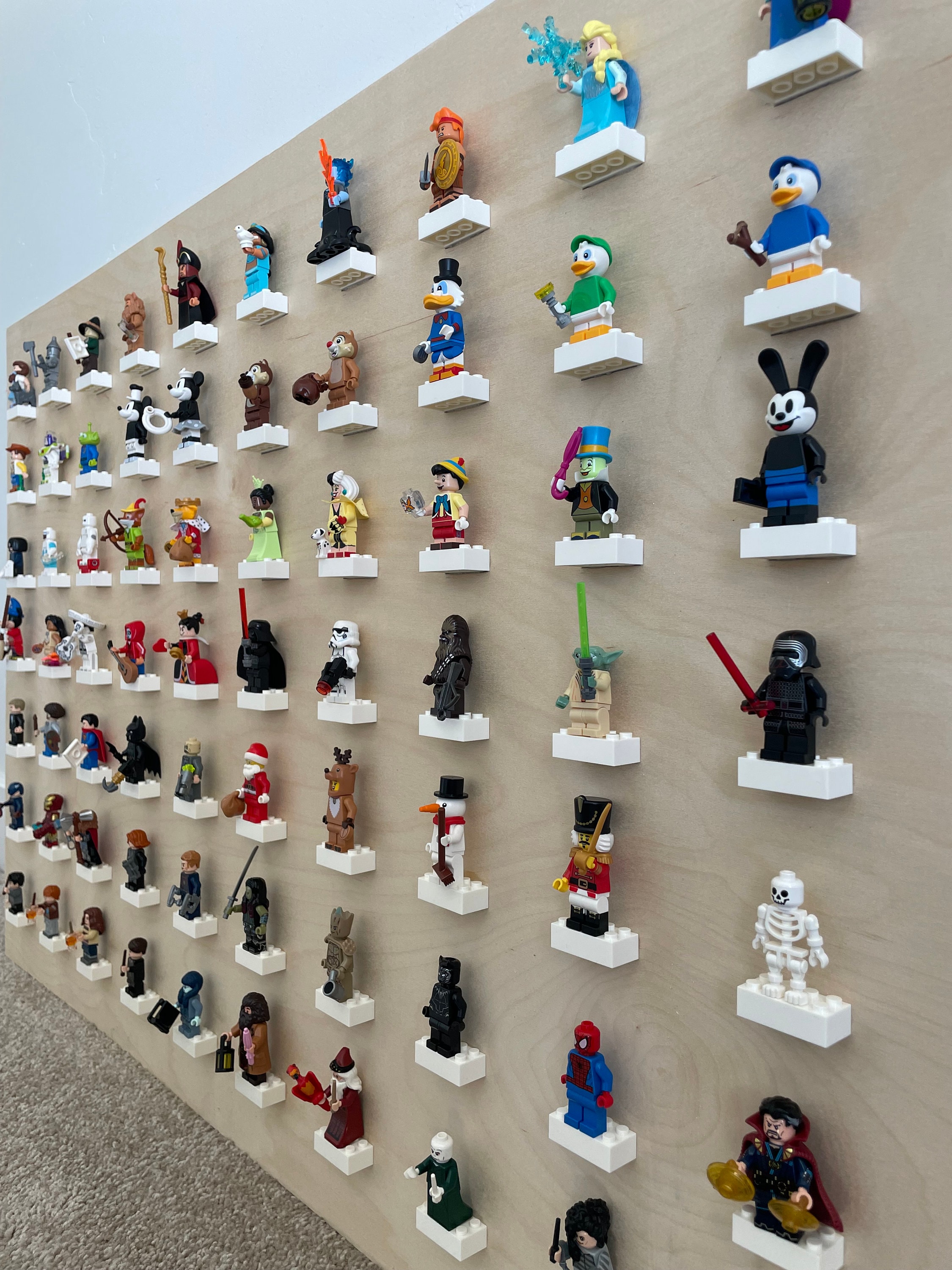 Brick Minifigure Wall Display, 70 Minifigures - Etsy