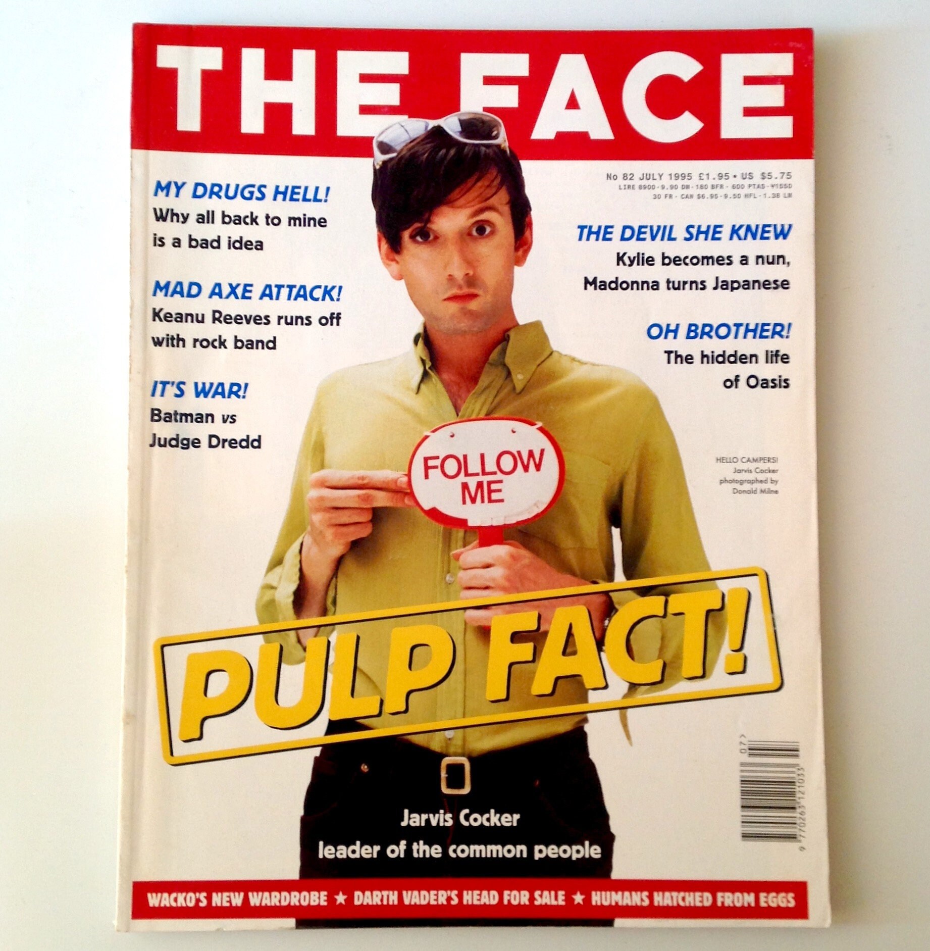 The Face Magazine July 95 Jarvis Cocker, Pulp Keanu Reeves, Dogstar ...