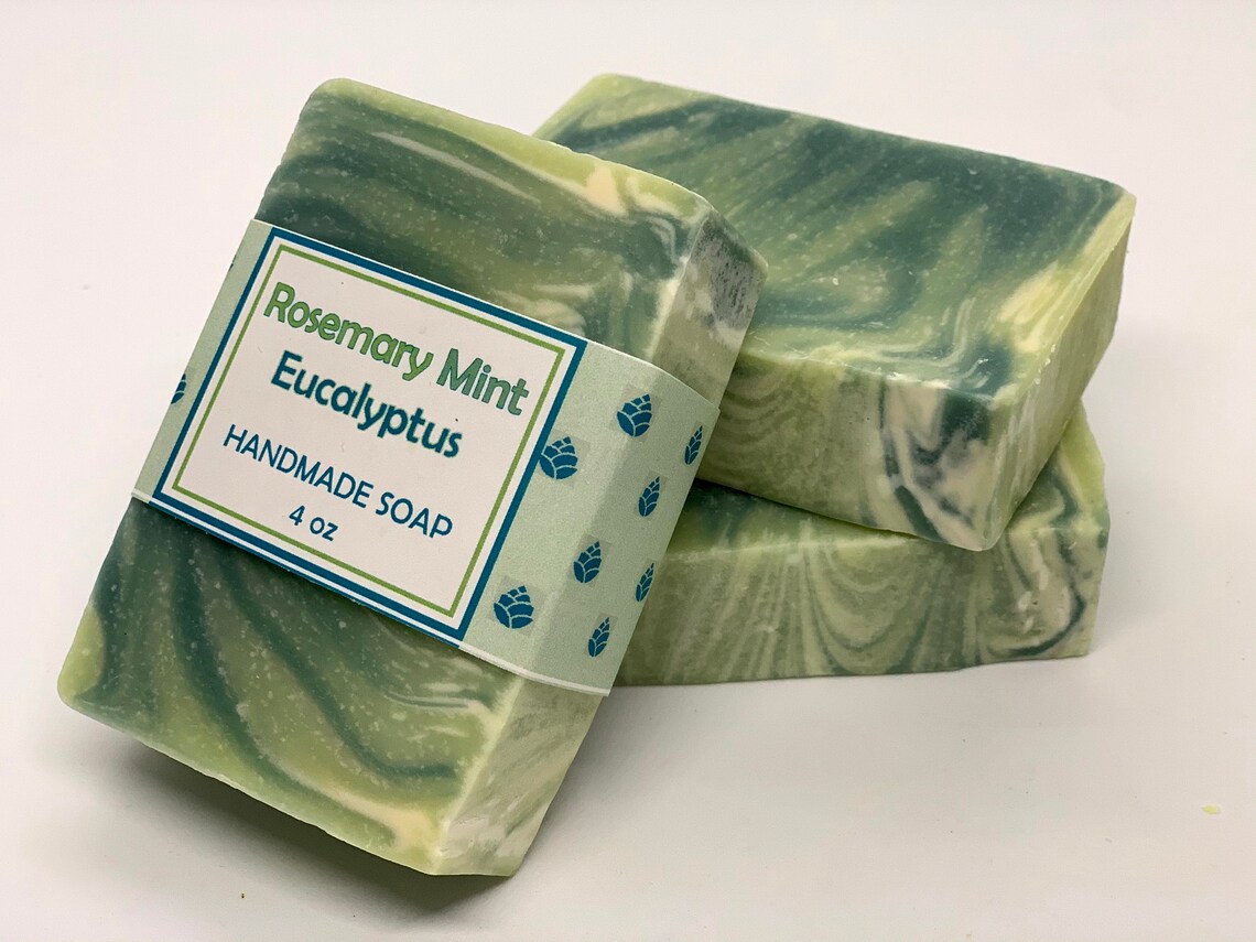 Rosemary Mint Eucalyptus Handmade Soap FREE SHIPPING in US for Orders ...