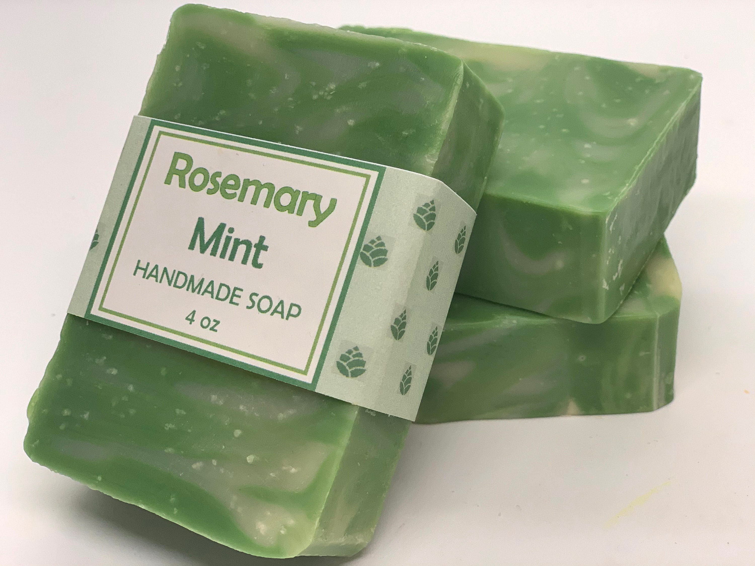 Rosemary Mint Handmade Soap FREE SHIPPING in US for Orders 35.00+ - Etsy