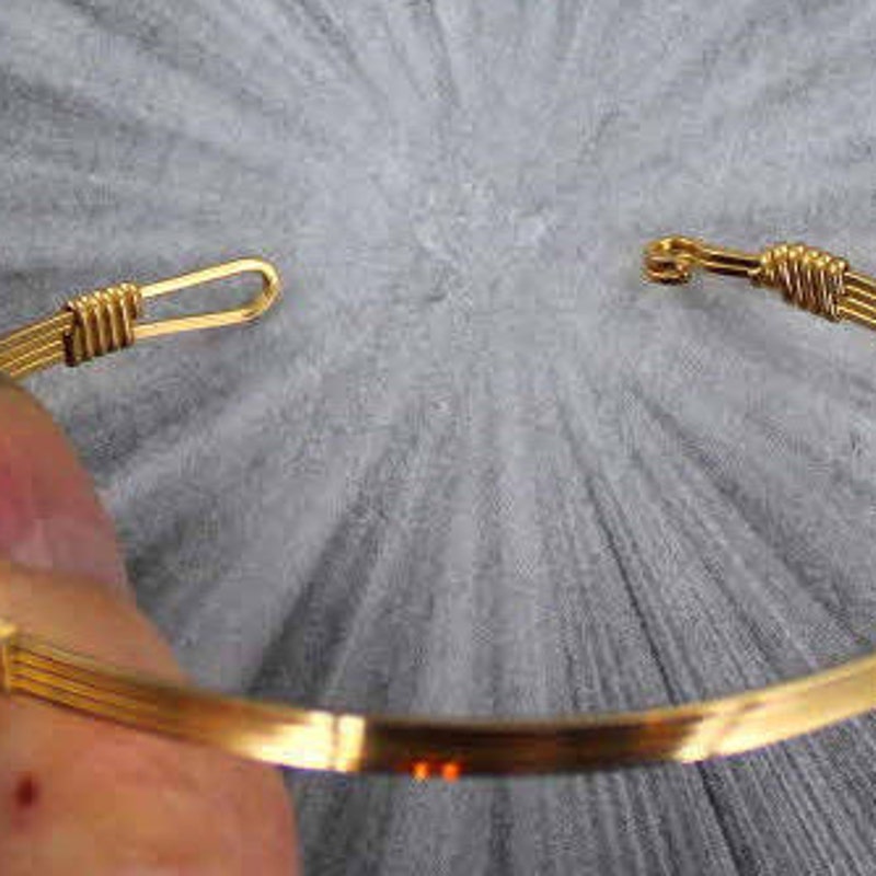 Gold Wire Bangle - Etsy