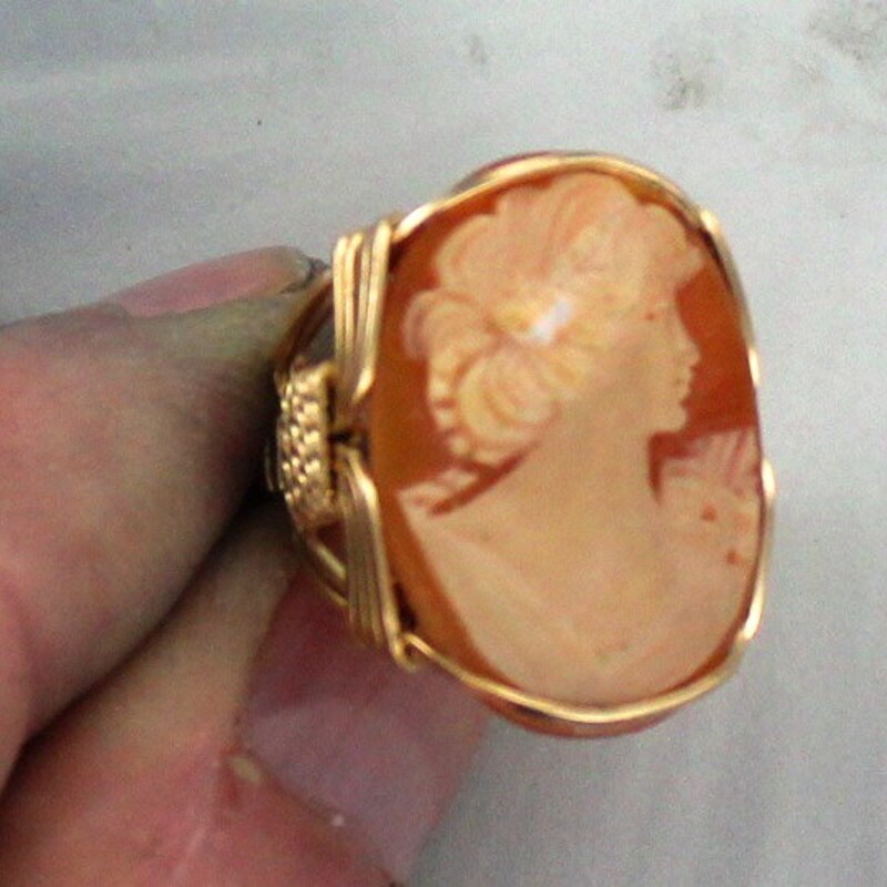 Gold Cameo Ring - Etsy