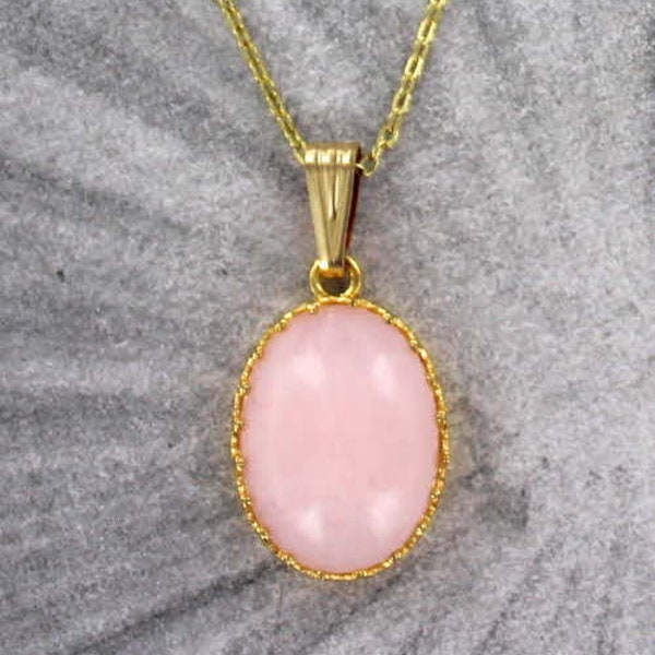 Pink Opal Necklace - Etsy