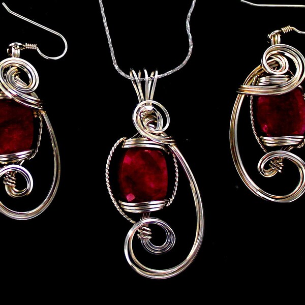 Red Ruby Necklace - Etsy