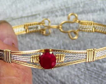 Lab Created Ruby Bracelet - Etsy