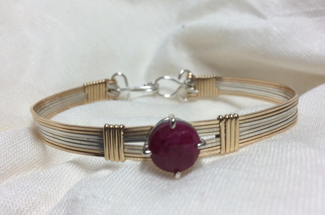Genuine Red Ruby Gemstone Bracelet - Ruby Bracelet - Gemstone Bracelet ...