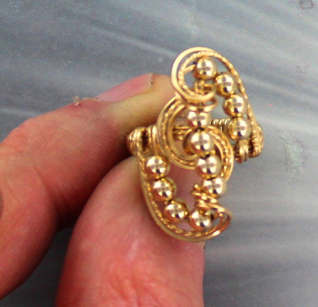 Gold Swirl Ring - 14kt Rolled Gold - Wedding Ring - Engagement Ring ...