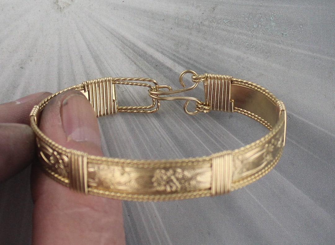 14kt Rolled Gold Bracelet Made to Order Size 6 to 8 Cuff Bracelet ...