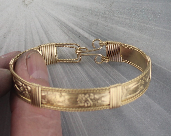 14kt Rolled Gold Bracelet Made to Order Size 6 to 8 Cuff Bracelet ...