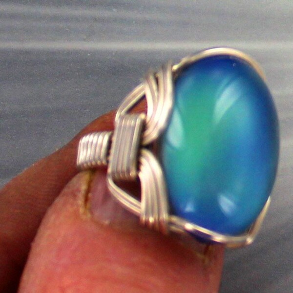 Mood Ring Sterling Silver - Etsy