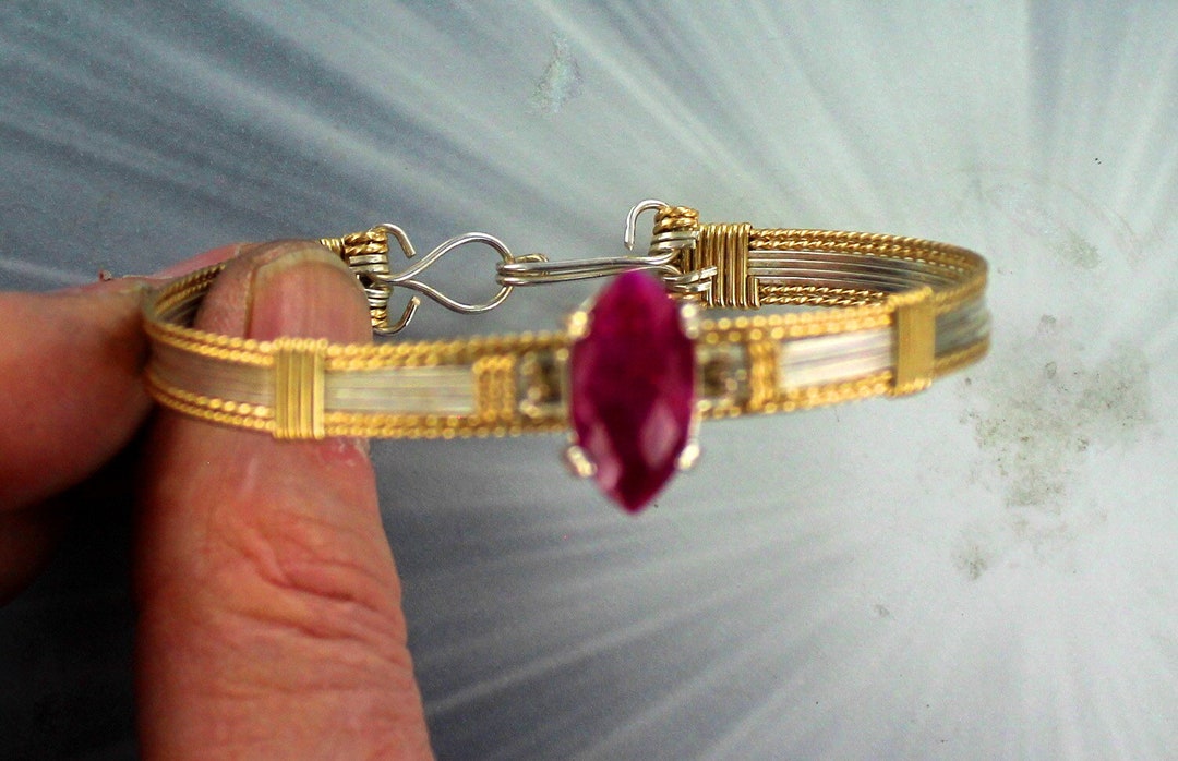 Genuine Red Ruby Gemstone Bracelet - Ruby Bracelet - Gemstone Bracelet ...