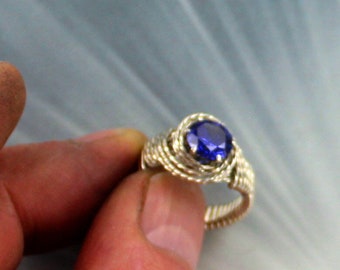 Lab Created Tanzanite Ring - Etsy
