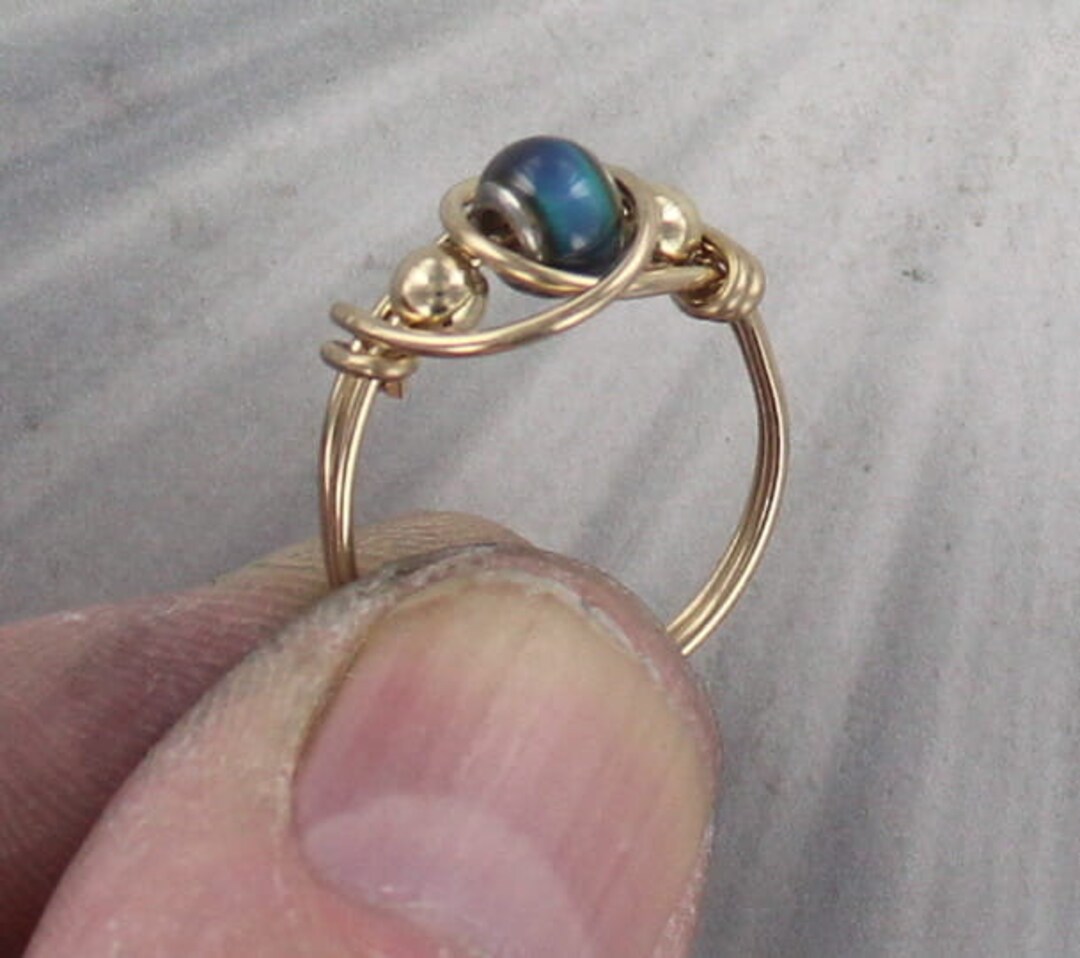 Mood Ring --14kt Rolled Gold ---- -- Made to Fit ------ Size 5 to 15 ...