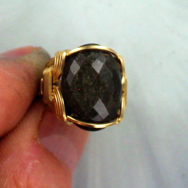 Obsidian Ring - Etsy