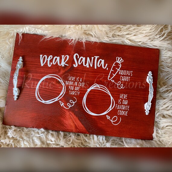 Dear Santa Snack Trays Santas Tray Santas Cookies and | Etsy