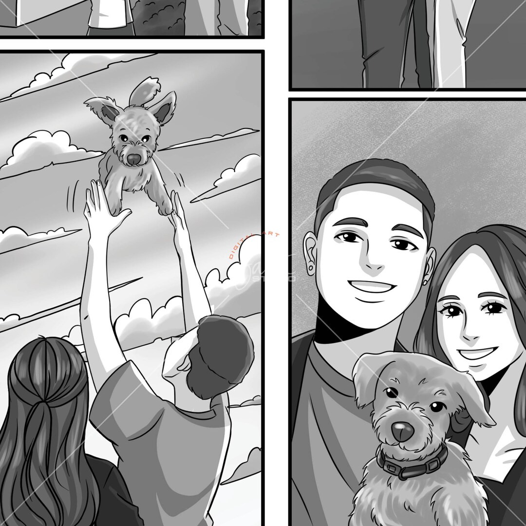 Custom Family Comic Strip Comic Book Lover Gift First Anniversary Paper ...